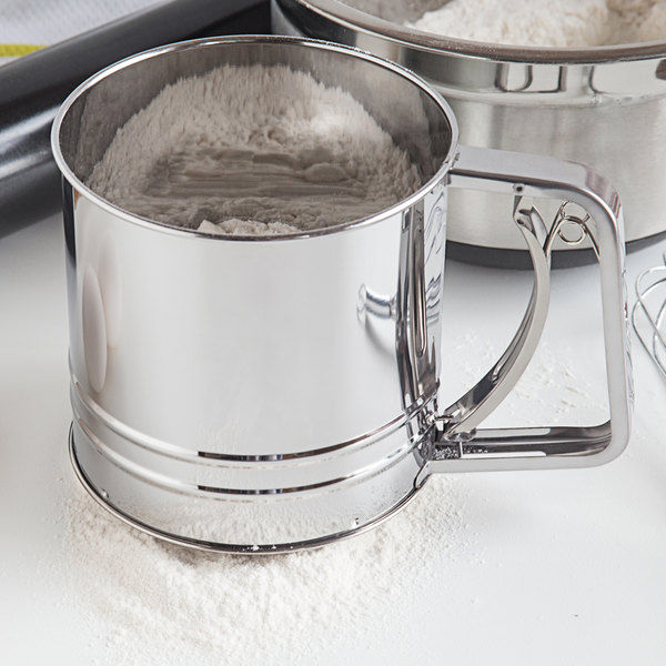 Vocen Stainless Steel Flour Sifter Mesh Powder Strainer Shaker Handheld ...