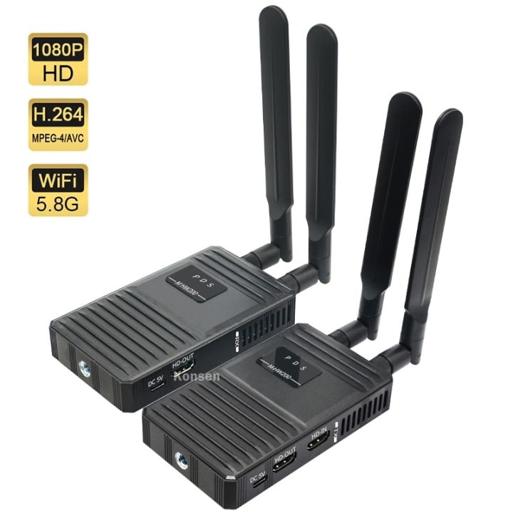 5.8G 200M HDMI Wireless Video Transmission 1080P 60Hz HDMI Extender ...