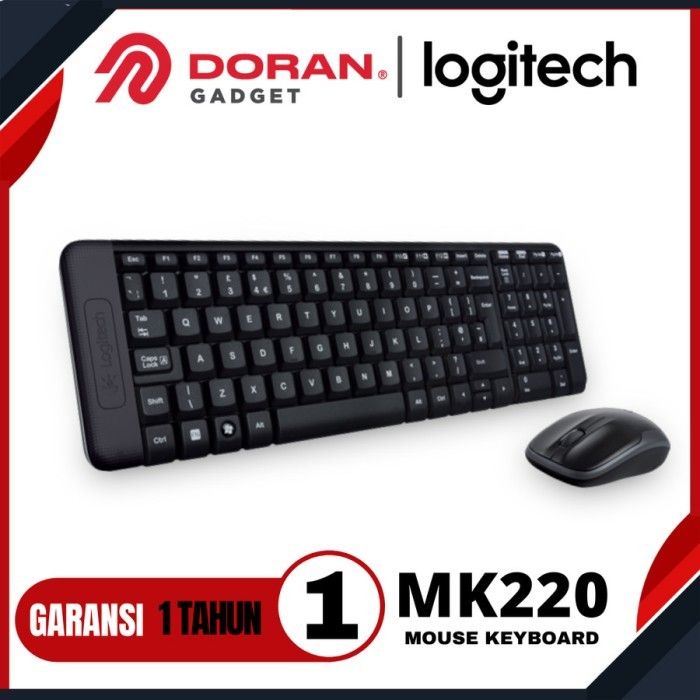 Logitech Keyboard Mouse Wireless Bundle Combo Mk220 Garansi Resmi 1 Tahun Lazada Indonesia