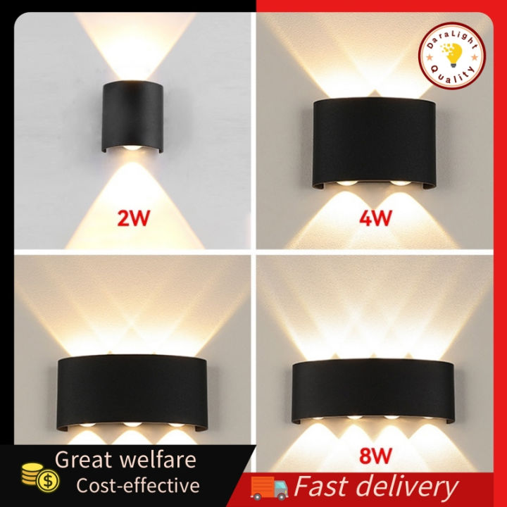 【DARA】IP65 Waterproof Wall Lamp Outdoor Indoor Led Wall Light Aluminum ...