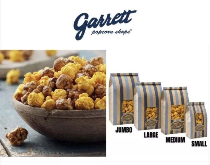 Garrett popcorn cinema snacks popcorn assorted flavoured snacks sweet ...