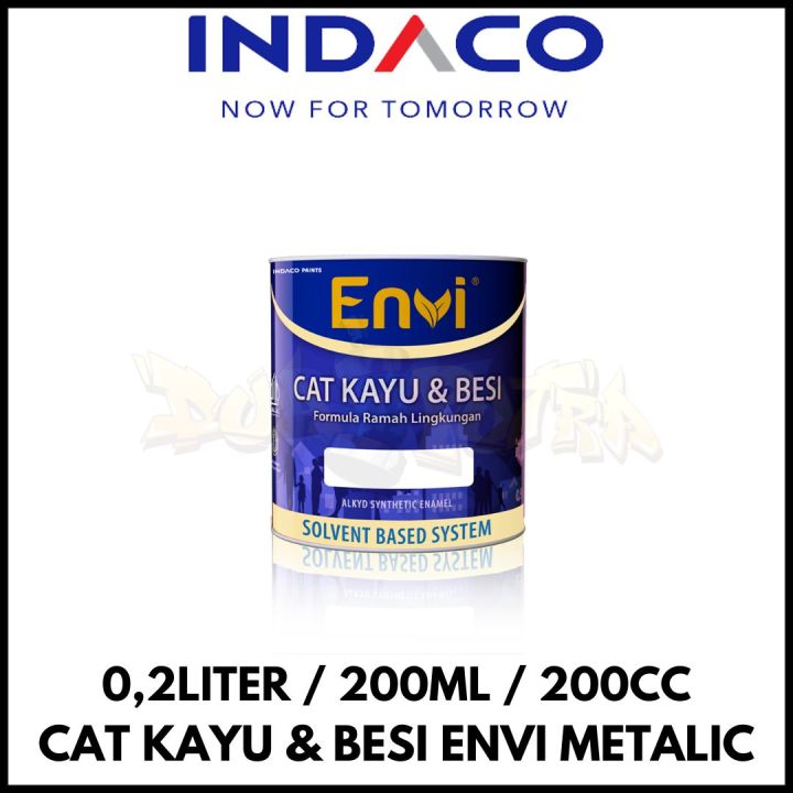 Cat Kayu dan Besi Envi Metallic 0,2 Liter / 200 Ml / 200 Cc / INDACO ...
