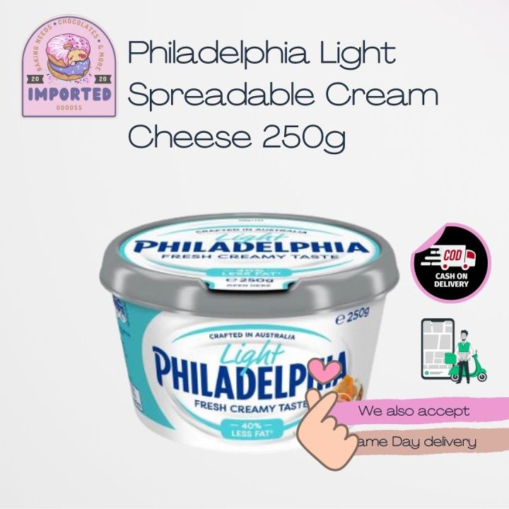 Philadelphia Light Spreadable Cream Cheese 250g | Lazada PH