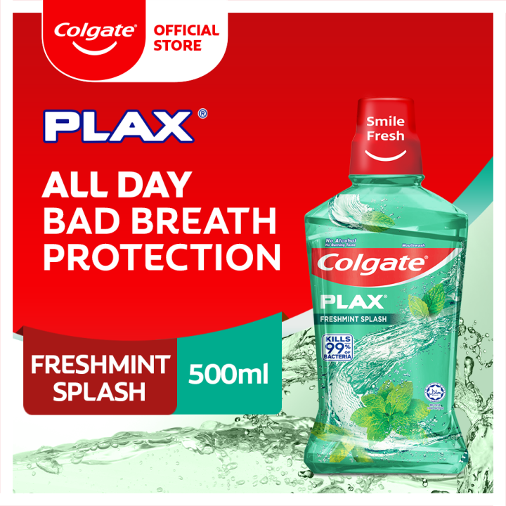 Colgate Plax Antibacterial Mouthwash Freshmint Splash 500mL | Lazada PH