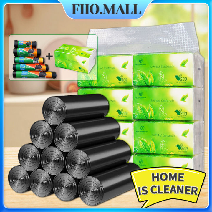 FIIO Tissue Facial paper and Trash Garbage Bag tissue order 4-Ply 300 Sheets Facial Tissue ...
