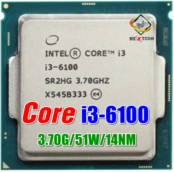 ซีพียู CPU Core I3 6100 / 3.7Ghz / 2C 4T / 51W / Socket LGA 1151 / ฟรีซิลิโคน จัดส่งไว | Lazada ...