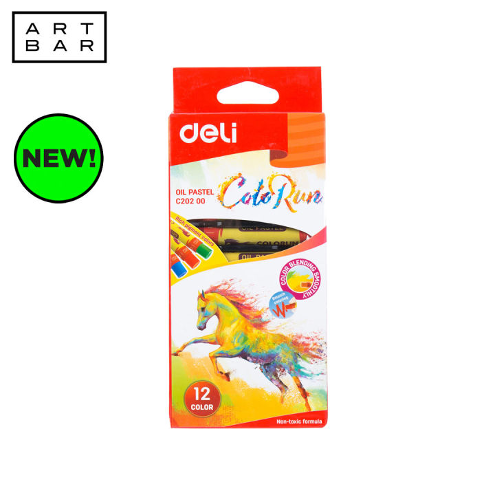 Deli Oil Pastel 12/18 Colors Colorun - Art Bar | Lazada PH