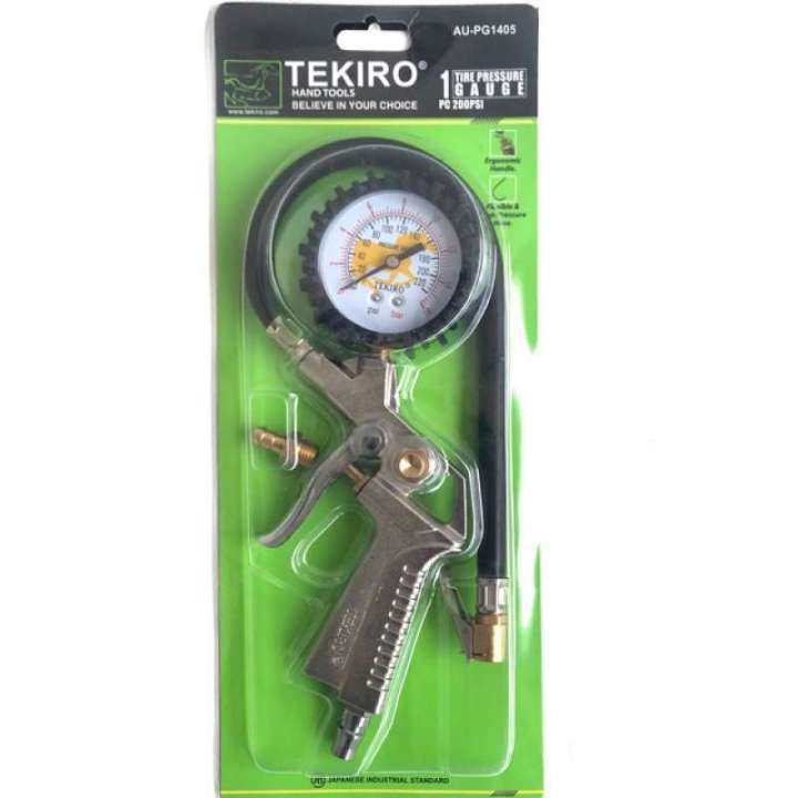 TEKIRO - Alat Pengisi Angin 3 In 1 Tire Pressure Gauge Kit 200 PSI AU ...