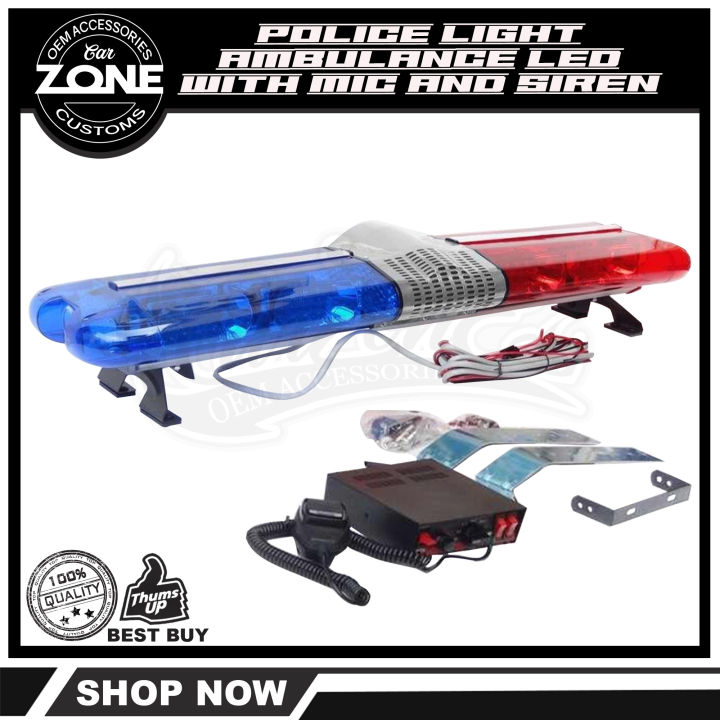 Police Light Ambulance LED with Mic and Siren | Lazada PH