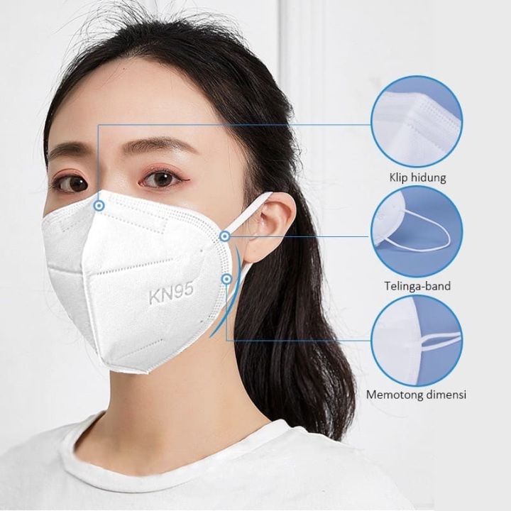 Kn95 Masks 5-ply Face Mask Protective Disposable White Mask 20PCS ...