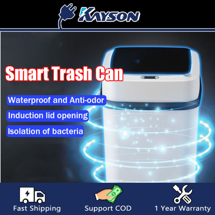 10l Touchless Smart Trash Can Wireless Sensor Automatic Trash Can Anti