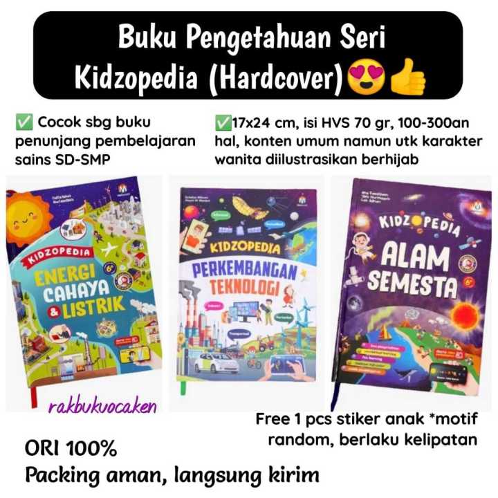 HARDCOVER KIDZOPEDIA Buku Bacaan Pengetahuan Buku Penunjang Pembelajaran Sains SD SMP Alam ...