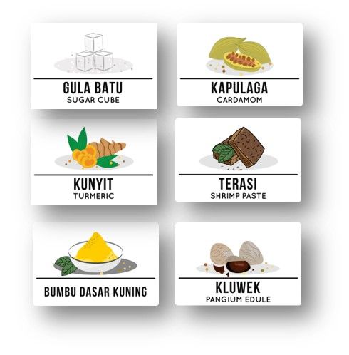 Stiker label bumbu | stiker untuk toples bumbu ukuran 6x4cm | Stiker ...