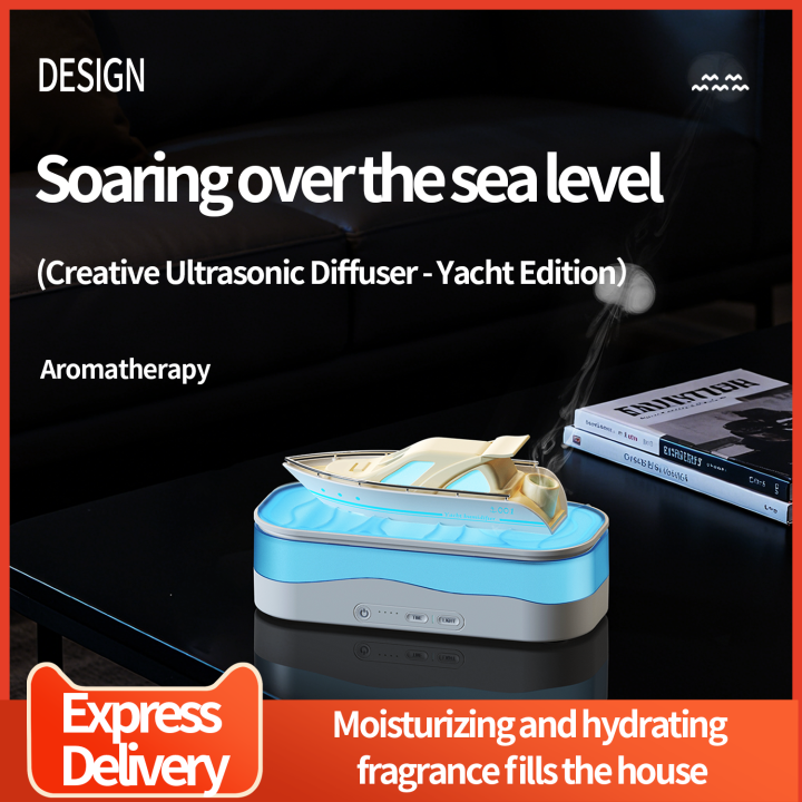 Rotating Fan Aromatherapy Diffuser with RGB Gradient Light, Ultrasonic ...