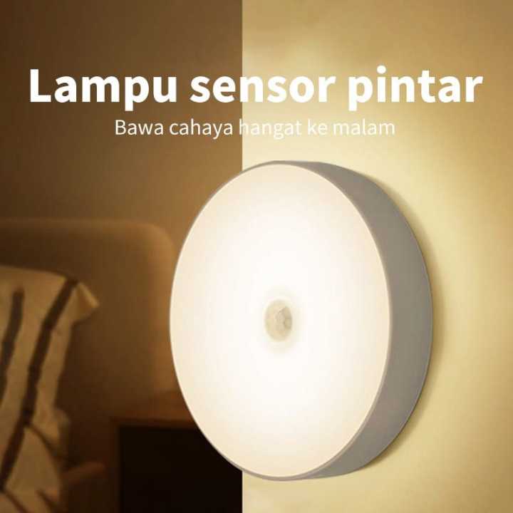 Lampu Bulat Sensor Gerak Lampu Pintar Body Induction Lamp Night Light ...