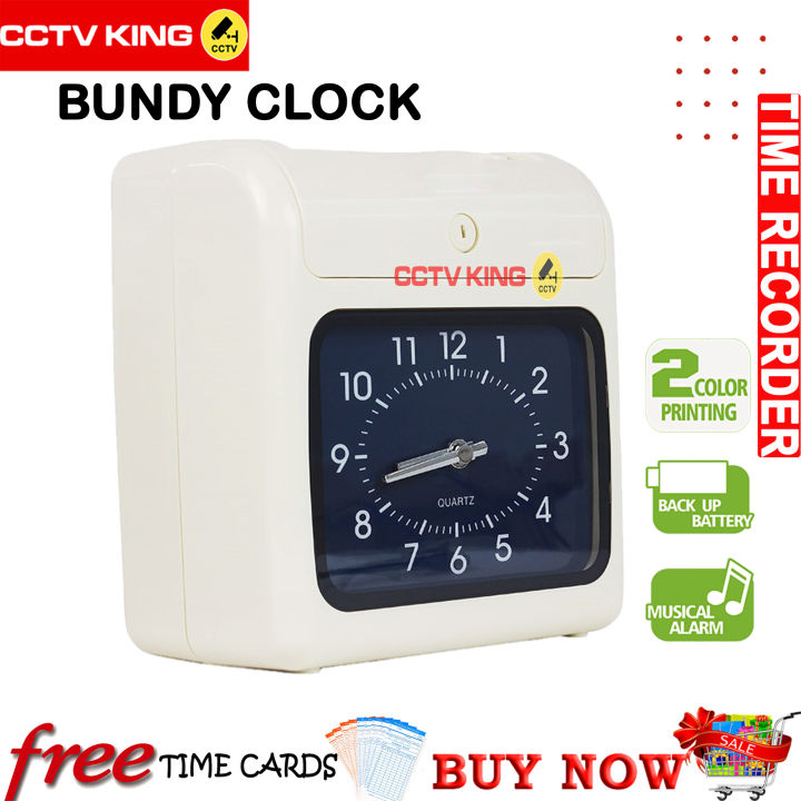 CCTV King Analog Time Recorder Time Attendance Bundy Clock Payroll 50 ...