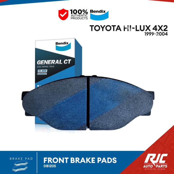 BENDIX BRAKE PAD TOYOTA HIACE FRONT 1990-1999 DB1205 1set | Lazada PH
