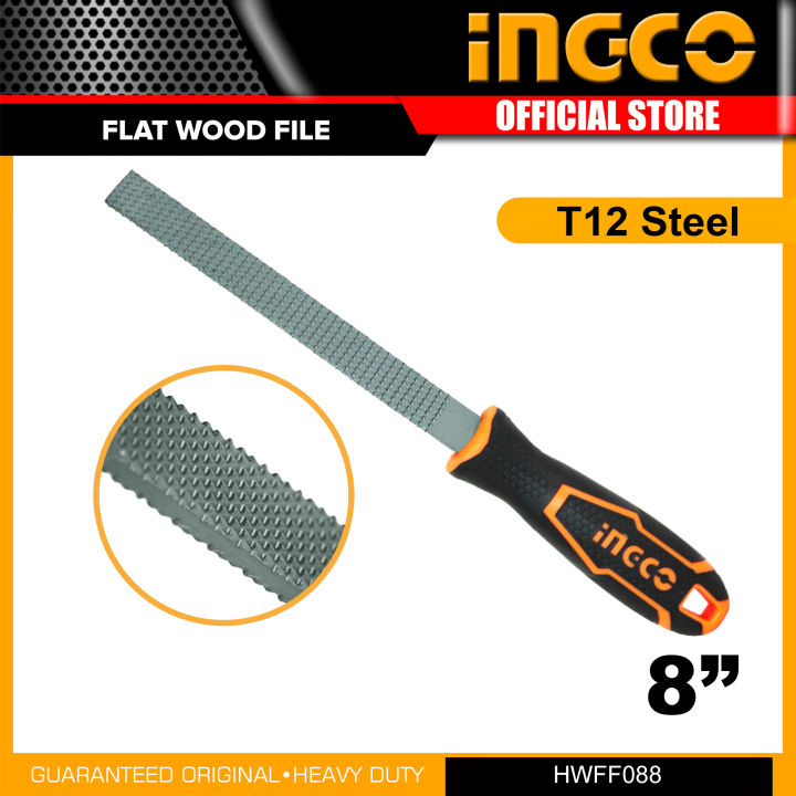 INGCO HWFF088 Industrial Flat Wood File 8" Carpentry Wood Working Tool ...