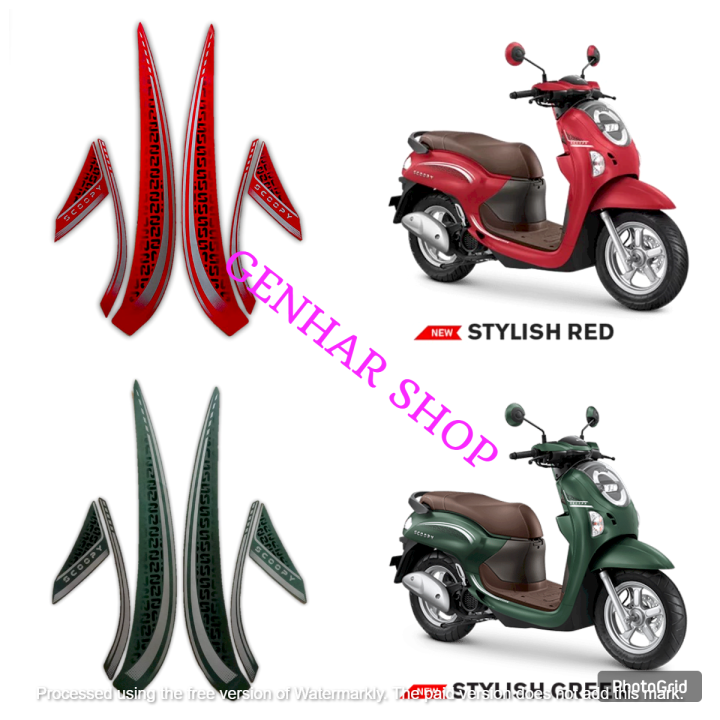 stiker striping motor lis les body motor honda scoopy stylish 2025 1set ...