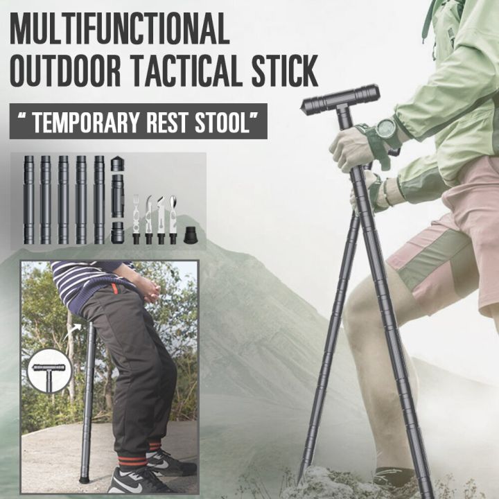 Trekking Poles Outdoor Multiftional Defense Cane Tactical Stick ...