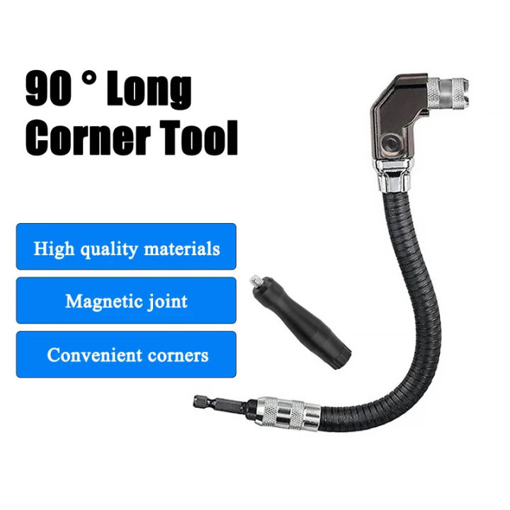 Right Angle Attachment Flex Shaft, Drill Attachment 12-Inch 90 degree right angle electric drill ...