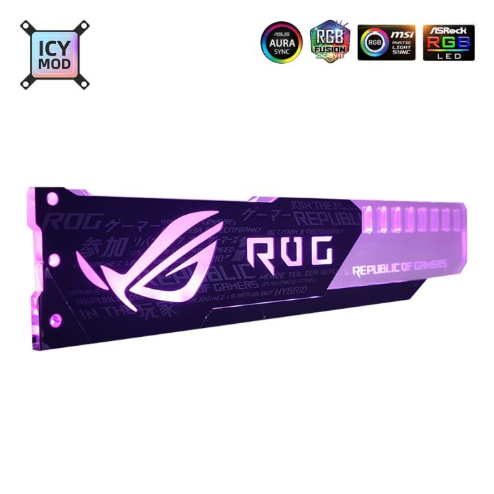 12V 4PIN ROG Words 12V 4PIN ROG Words Aluminum GPU Bracket Aorus 5V3pin ...