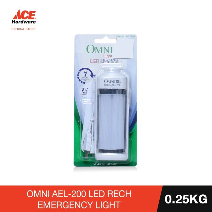 OMNI LED Rechargeable Emergency Light AEL-200 | Lazada PH