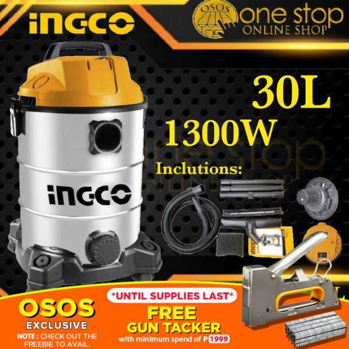 INGCO ORIGINAL Vacuum Cleaner Wet Dry 30L 1300W | 15L 800W OSOS | Lazada PH