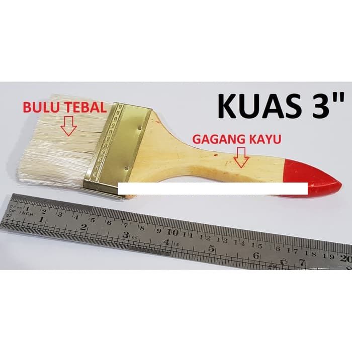 Paint Brush Kuas 3 inci Bulu Tebal Cat Serba Guna Multi Fungsi | Lazada ...