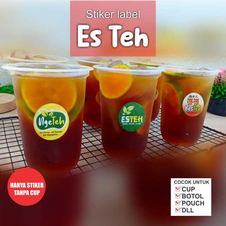 Stiker Label Kemasan Es Teh - Kromo | Lazada Indonesia