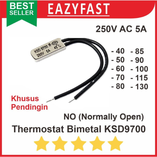 Thermostat Bimetal NO KSD9700 250V AC 5A Thermal Thermo Fuse KSD 9700 | Lazada Indonesia