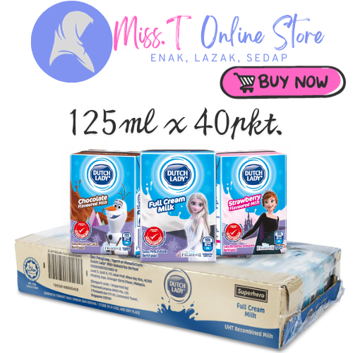 [MT] Dutch Lady UHT Milk School Pack 125ml x 40pack (Carton) | Lazada