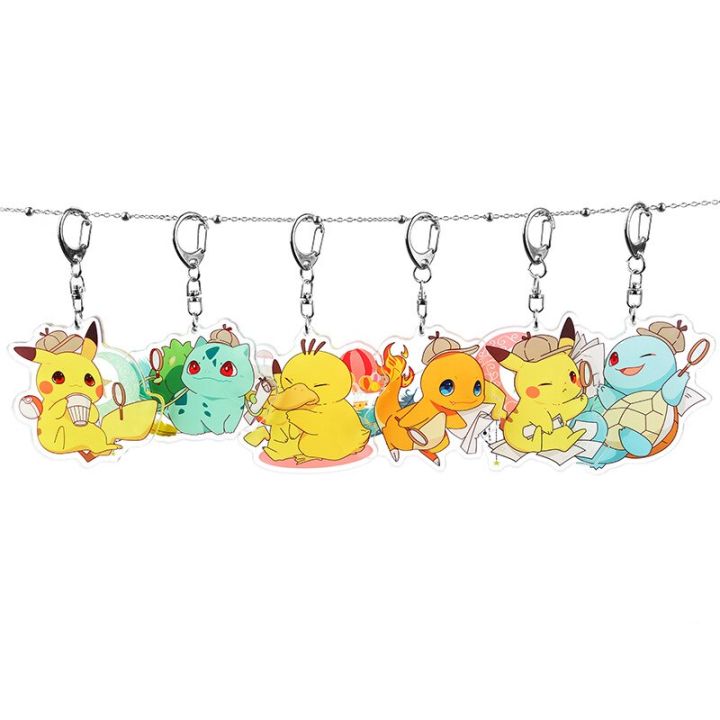 Anime Pokemon Action Figure Pikachu Keychain Pokemon Figures Keychain ...