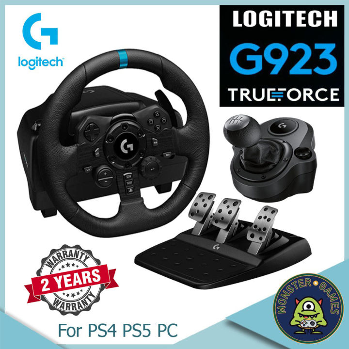 พวงมาลัย + เกียร์ Logitech G923 ประกันศูนย์ 2 ปี !!!!! (LOGITECH G923 Wheel + Logitech Shifter ...