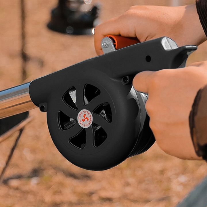 Handheld BBQ Fan Air Blower For Barbecue Picnic Tools Manual Hand Crank ...