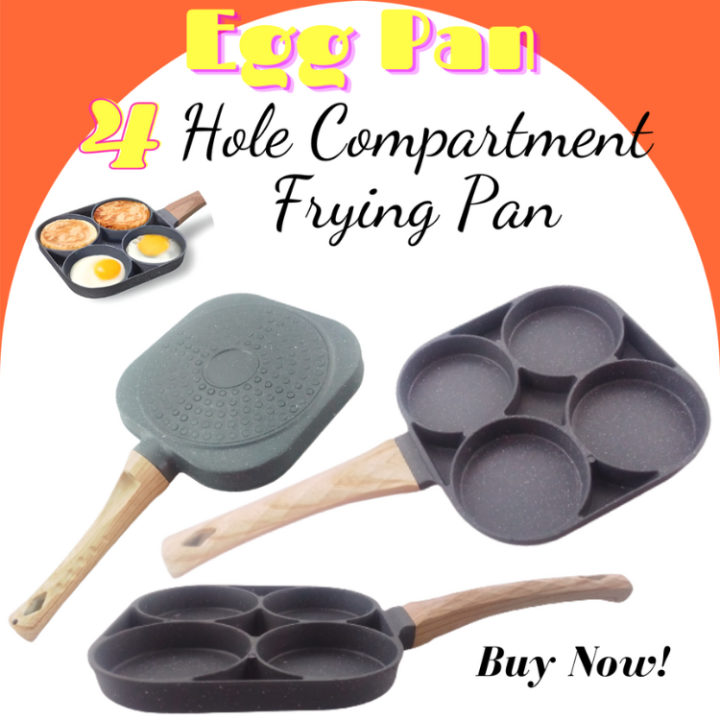 Egg Pan 4 Hole Compartment Frying Pan | Lazada PH