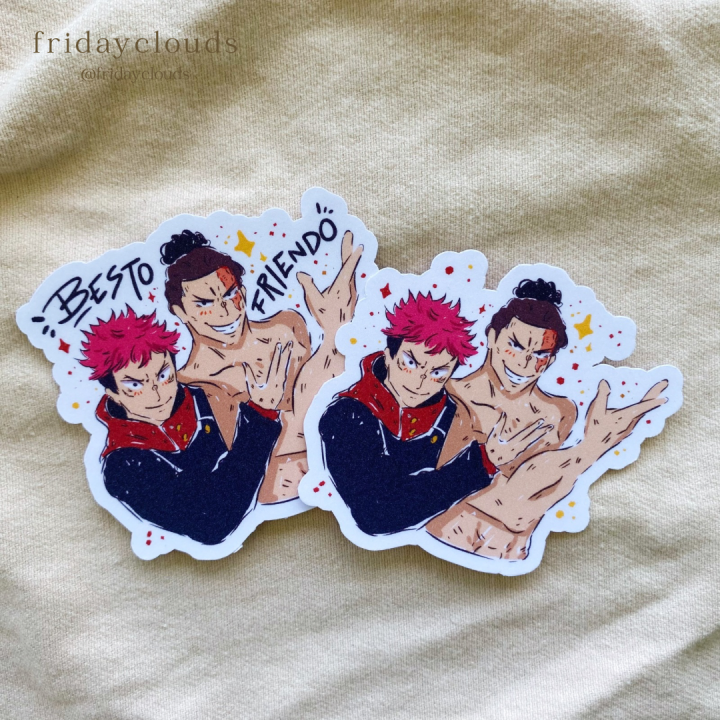 Itadori and Todo besto friendo cute sticker | Jujutsu Kaisen cute ...