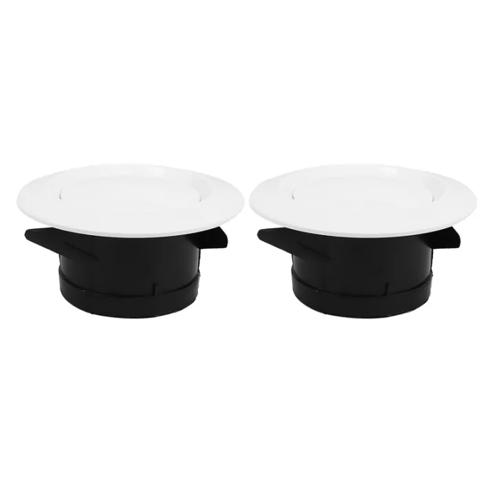 (WVCG) 2 Pieces ABS Adjustable Air Vent Round Soffit Exhaust Vent White ...