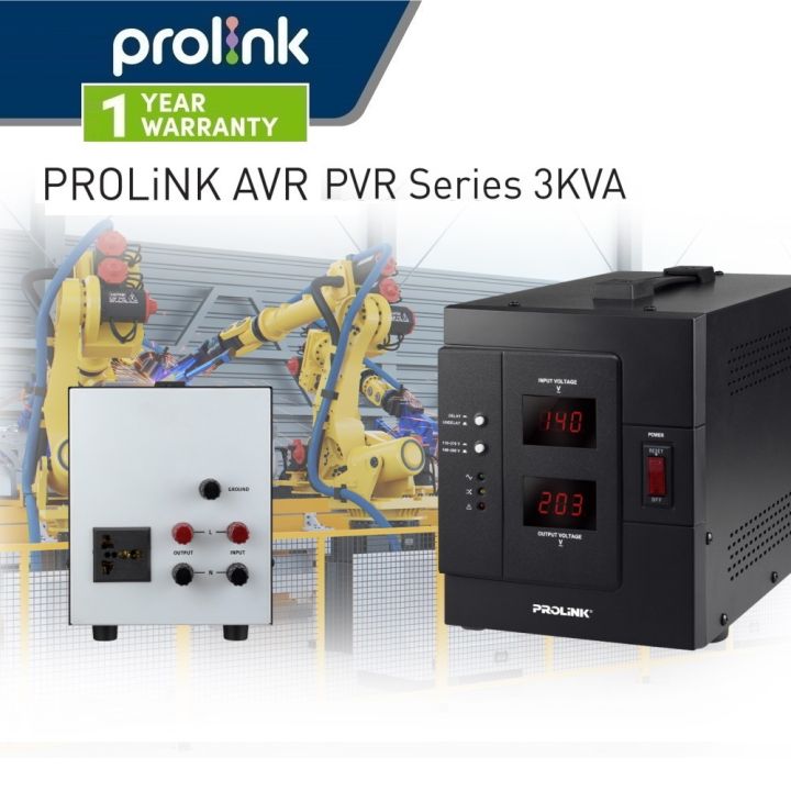 Prolink [3KVA | 2400W] AVR Automatic Voltage Regulator Voltage ...