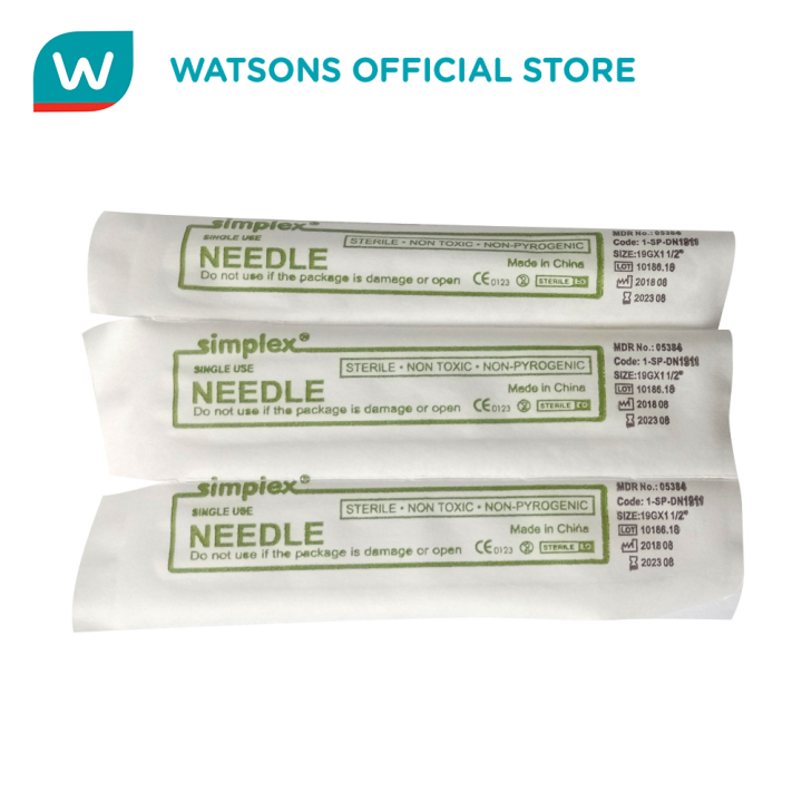 SIMPLEX Disposable Needle 19G X 1-1/2" per piece | Lazada PH