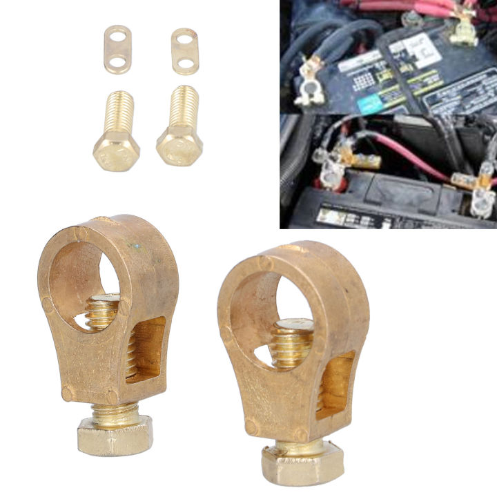 Pure Copper Battery Terminal Positive Negative Wire Connector Clamp ...