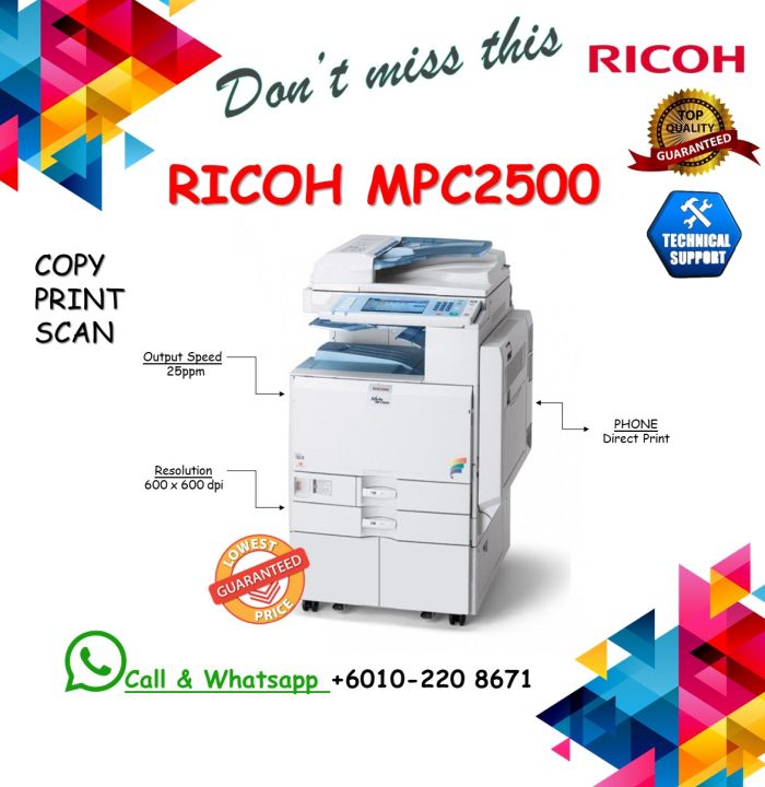 Ricoh MPC2500 Full Recond Colour Machine | Lazada