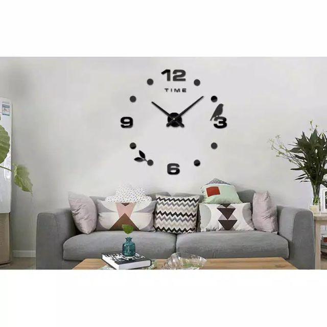 Jam dinding 3D DIY RAKSASA | GIANT WALL QUARTZ CLOCK 80-130CM Jam Rumah ...