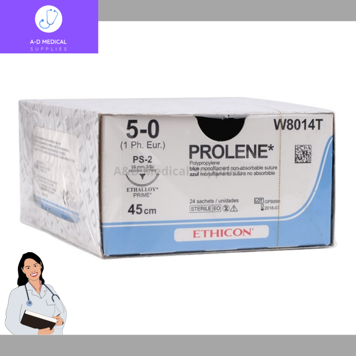 Sutures 5-0 Prolene Reverse Cutting ETHICON (per piece) | Lazada PH