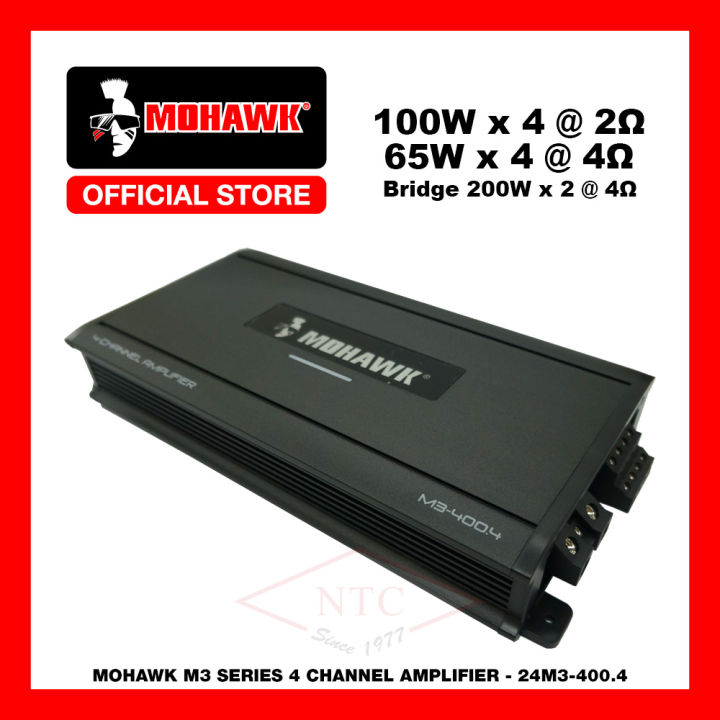 MOHAWK Car Audio M3 SERIES 4 - Channel Amplifier - 24M3-400.4 | Lazada