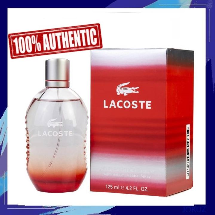 Lacoste RED Pour Homme Eau De Toilette For Men 125ml - 100% AUTHENTIC ...