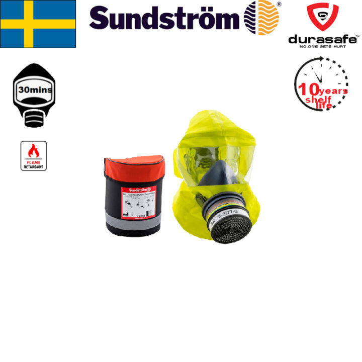 SUNDSTROM SR 77-3 ABEK1-CO-P3 Emergency Escape Smoke Hood Respirator ...