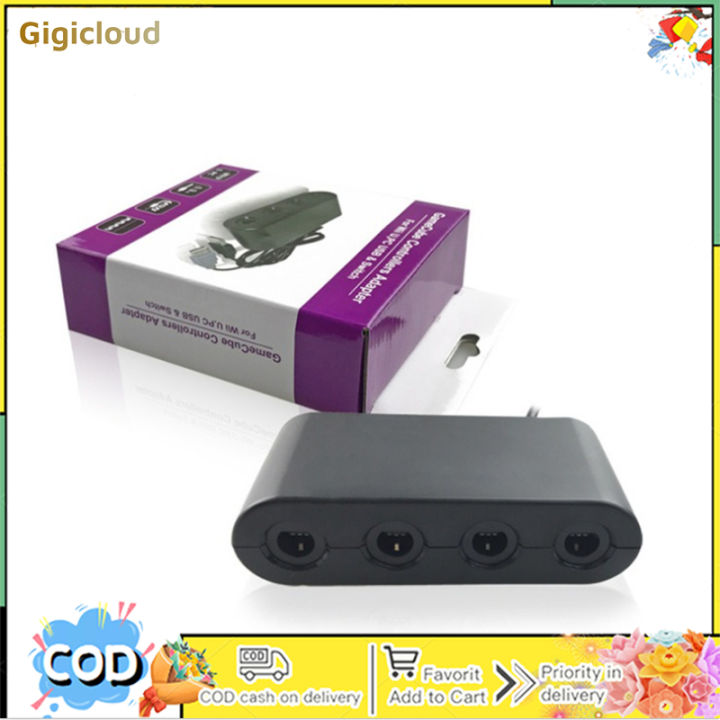 Game Controller Adapter Universal 3-In-1 Handle Connector Compatible For WIIU/PC/Switch NGC ...