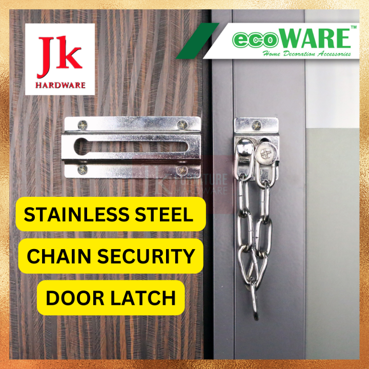 Stainless Steel Door Chain Security Door Latch Chain Heavy Duty Bolt ...
