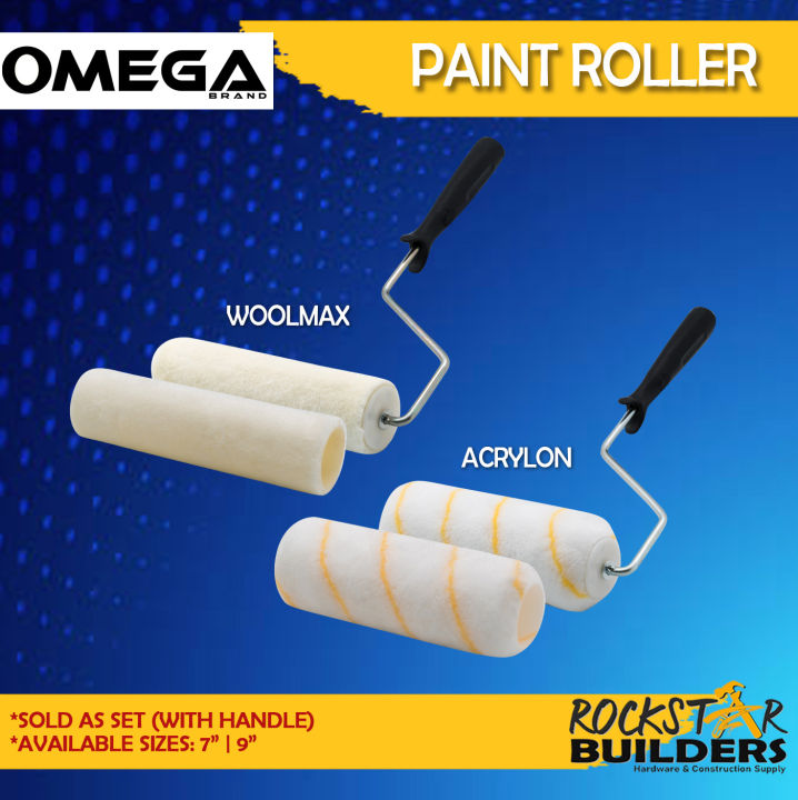 OMEGA Paint Roller with Handle ACRYLON | WOOLMAX | Lazada PH